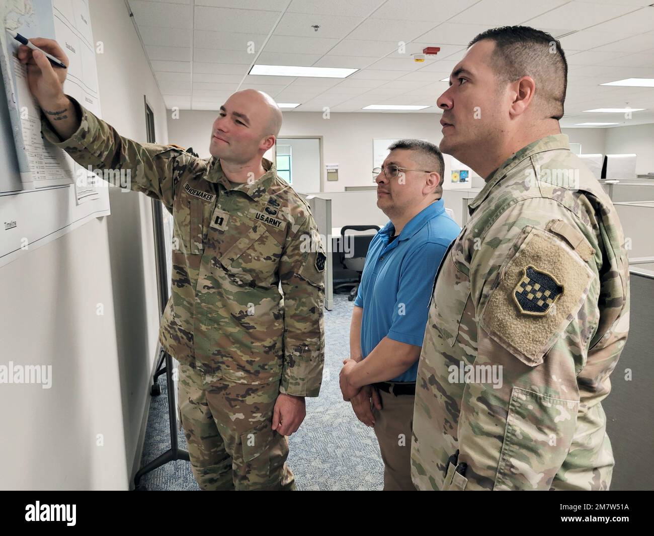 Capt. Jared Shoemaker, Defense Support of Civil Authorities planner for ...