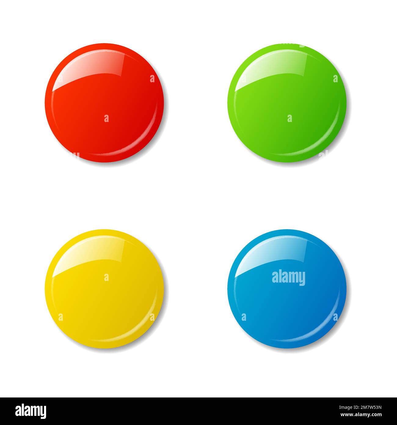 Colored magnets isolated on white background. Vector illustration Stock ...