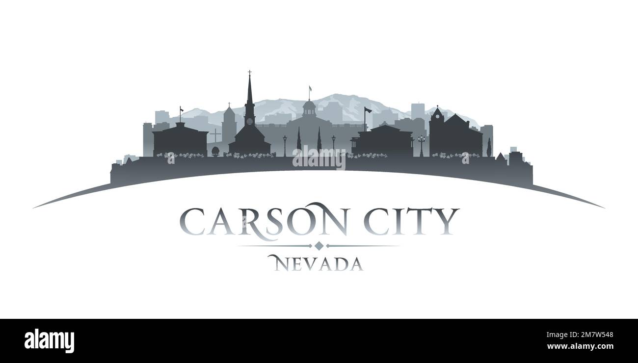 Carson City Nevada city skyline silhouette. Vector illustration Stock ...