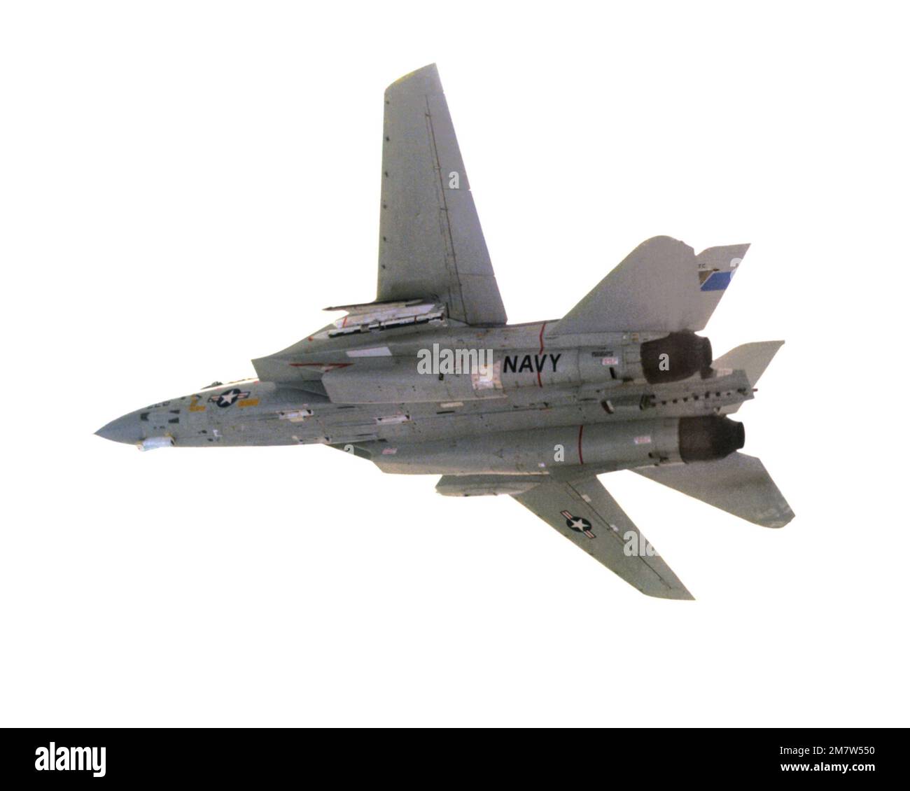 A view of an F-14A Tomcat aircraft with advanced medium range air-to ...