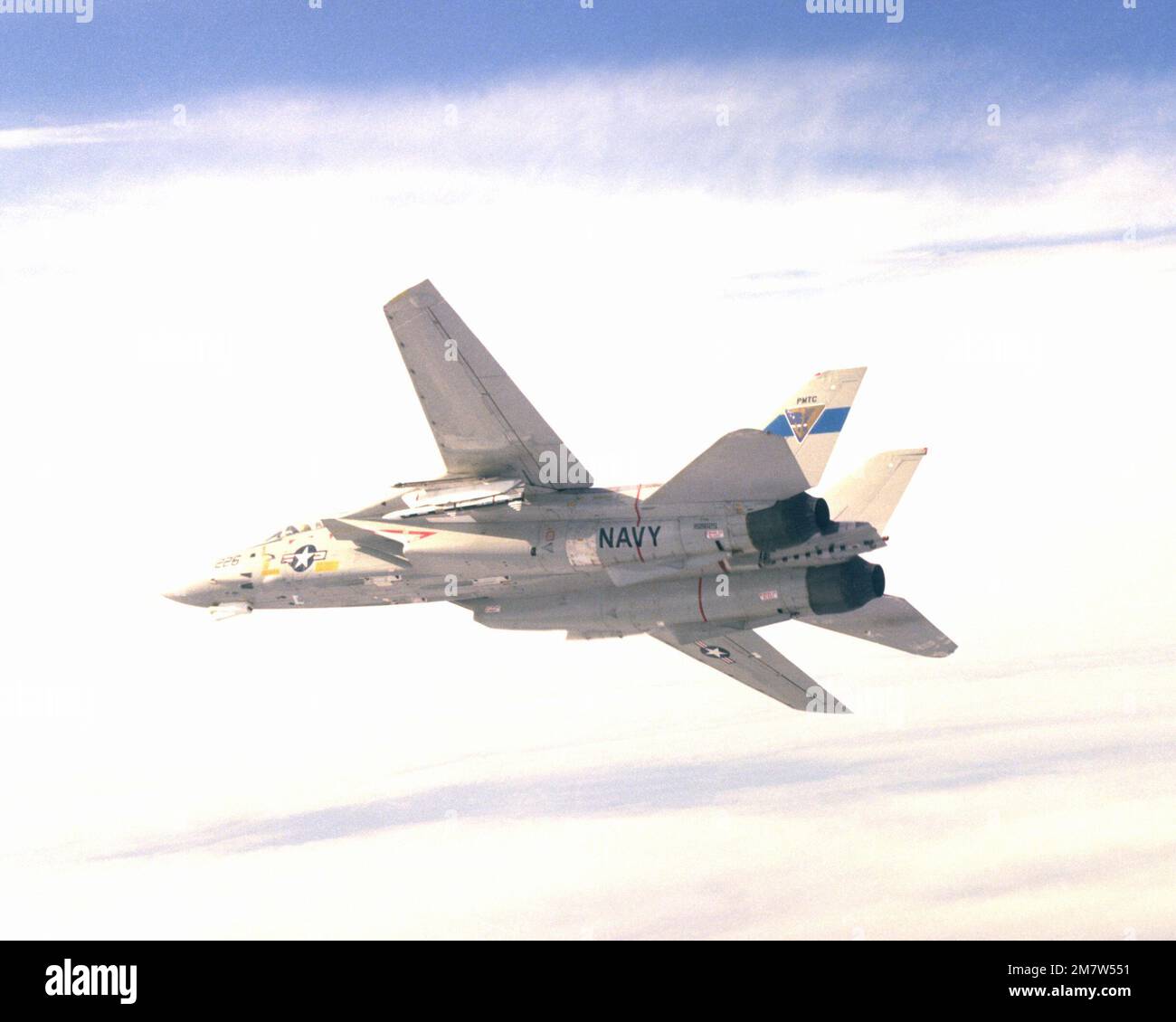 A view of an F-14A Tomcat aircraft with advanced medium range air-to ...