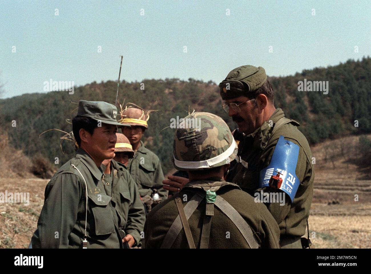 Major Gene Dudley (right), the official controller working with Orange ...