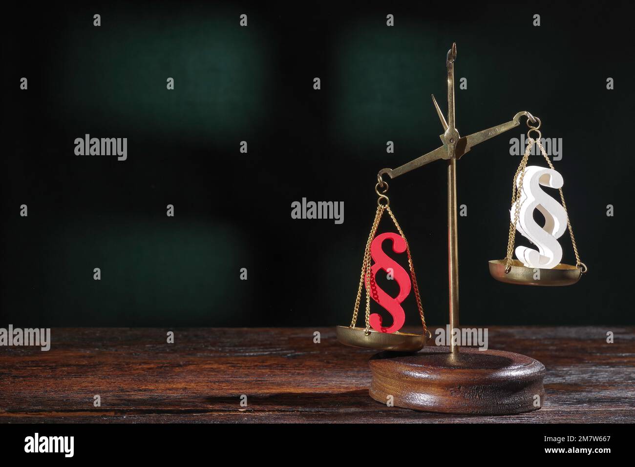 Law in medicine. Weighs justice, truth and lies on an abstract ...