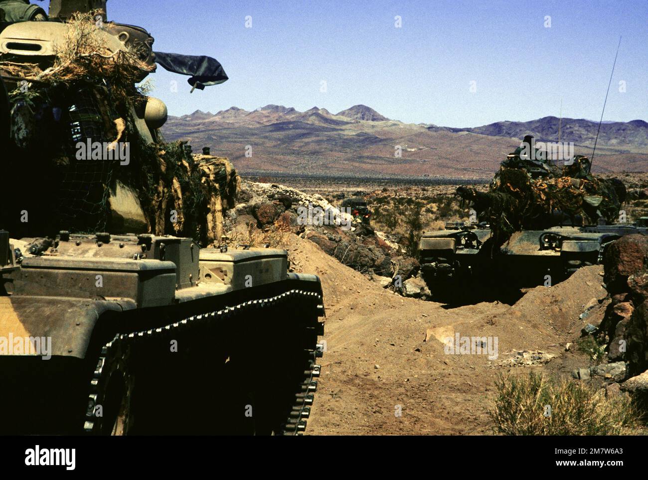 M-60 tanks from opposing forces meet during combat exercises taking ...