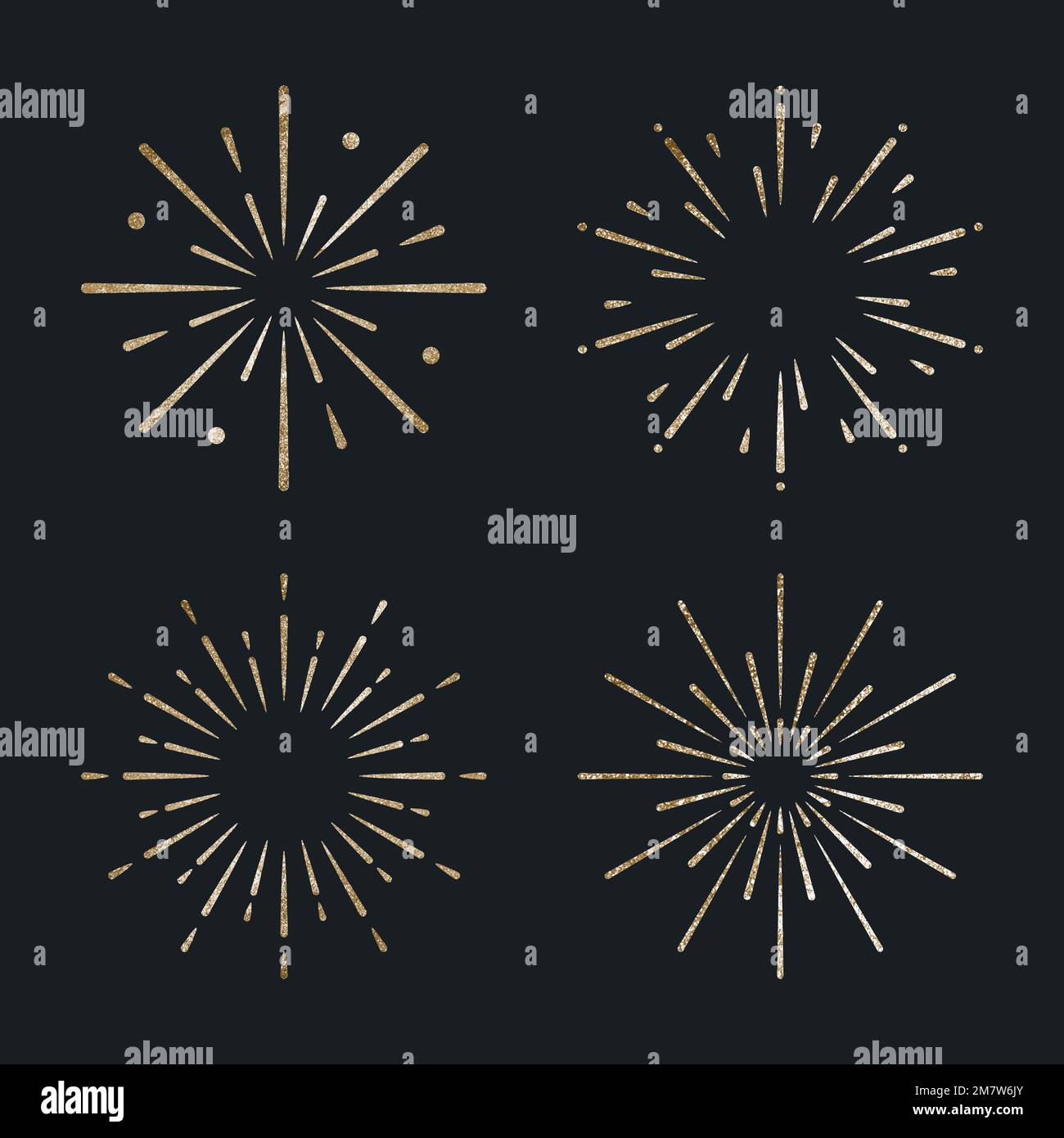 Gold fireworks Stock Vector Images - Alamy