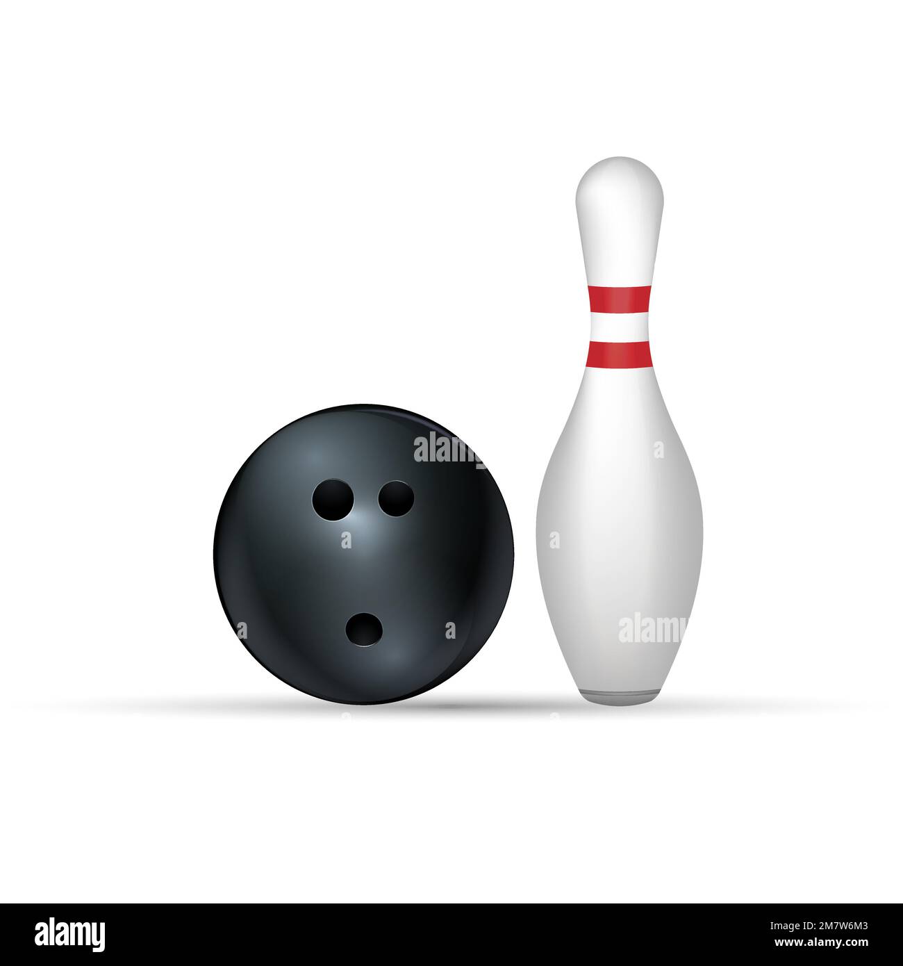 Colorful bowling pins ball Stock Vector Images - Alamy