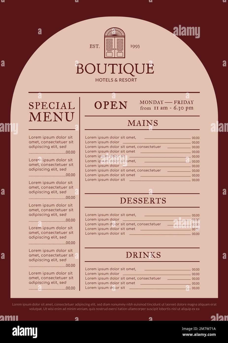 Editable restaurant menu template vector corporate identity design ...