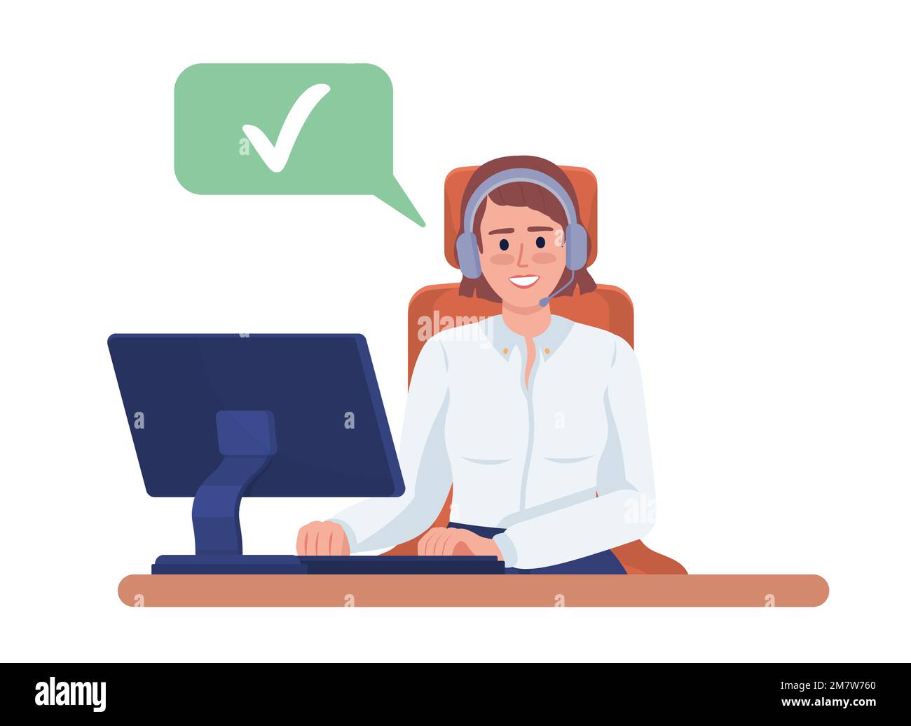 Call center 2d flat animation hi-res stock photography and images - Alamy
