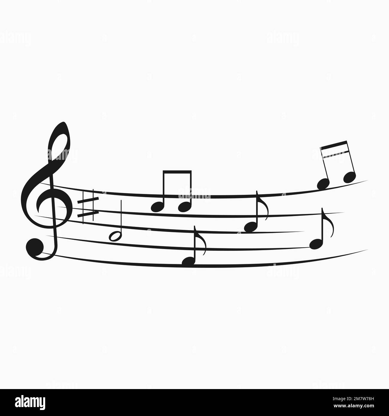 Music note icon vector . Melody icons set. isolated on background ...