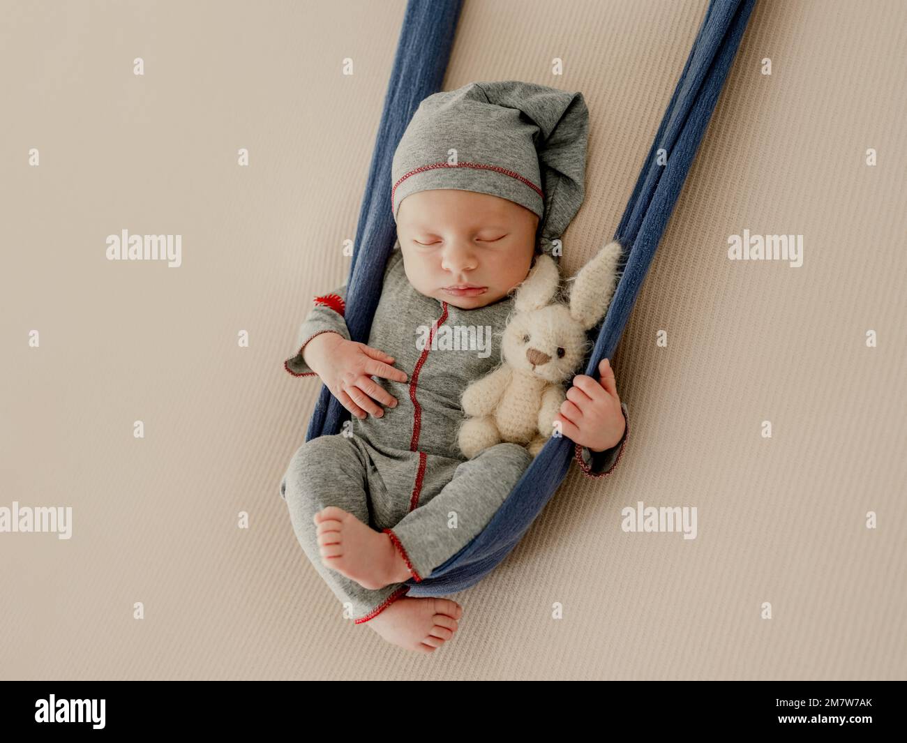 Newborn boy studio portrait Stock Photo - Alamy