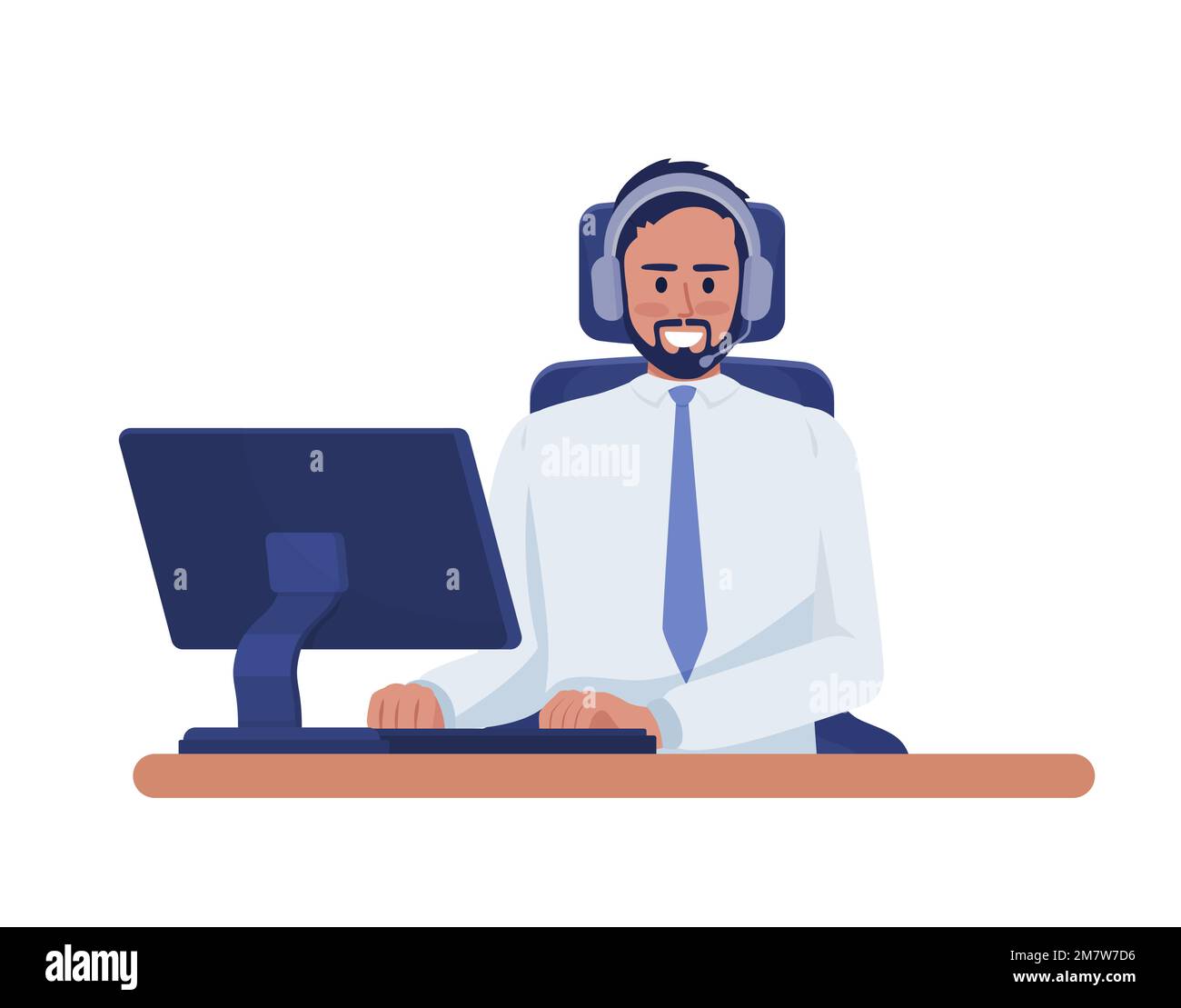 Customer support specialist image Stock Vector Images - Alamy