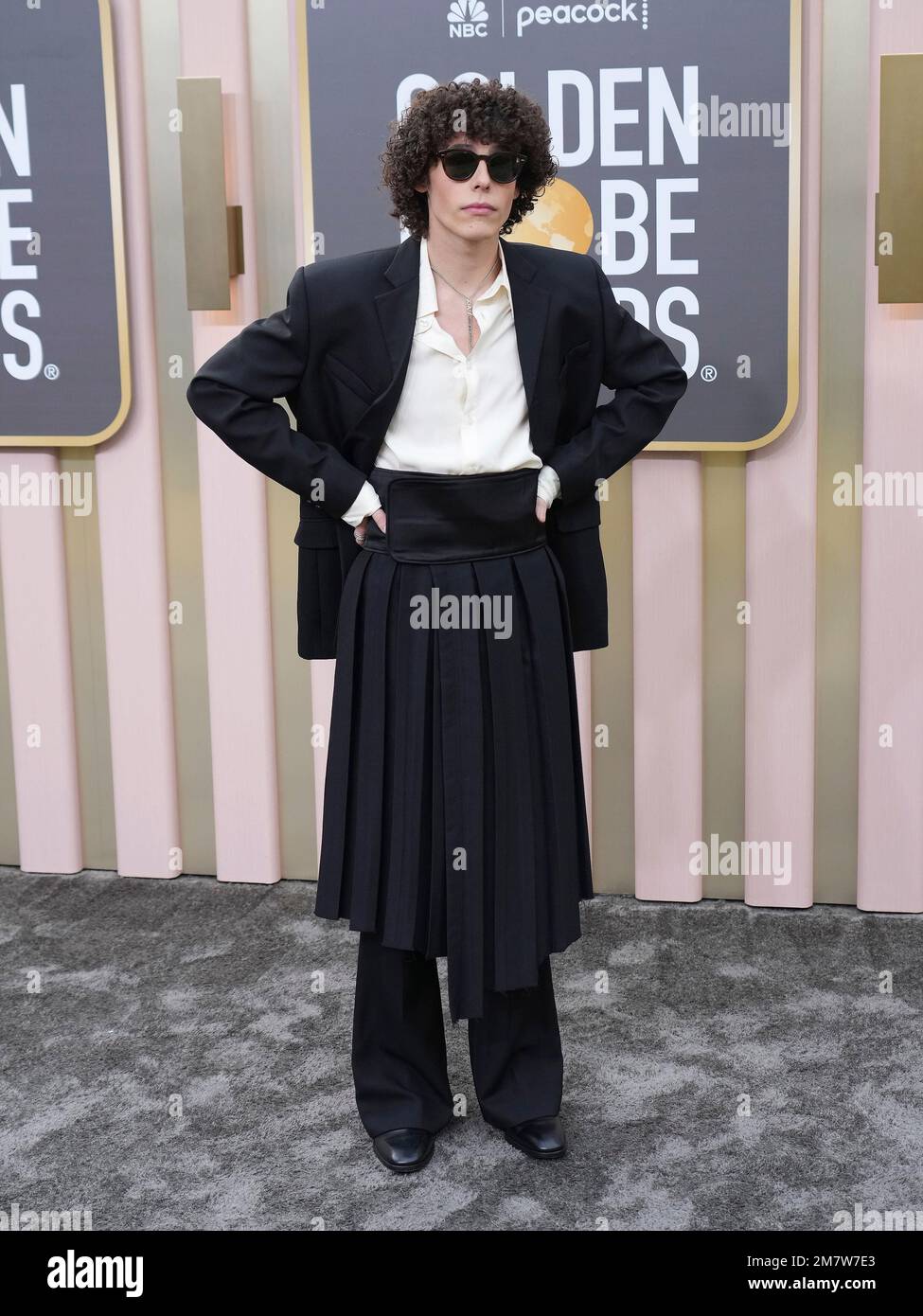 Los Angeles, USA, 10/01/2023, Reece Feldman arrives at the 80th Annual ...