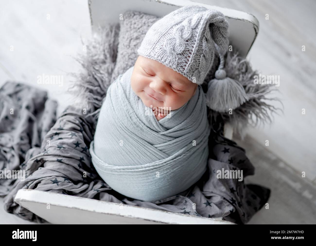 Newborn baby portrait Stock Photo - Alamy