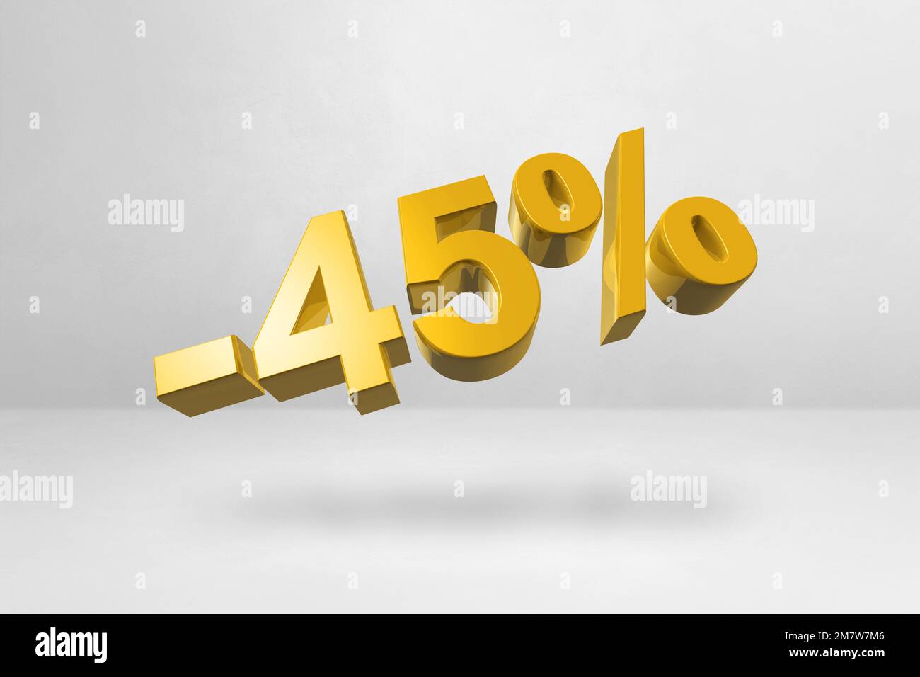 45% off discount. Offer sale. 3D illustration isolated on white ...