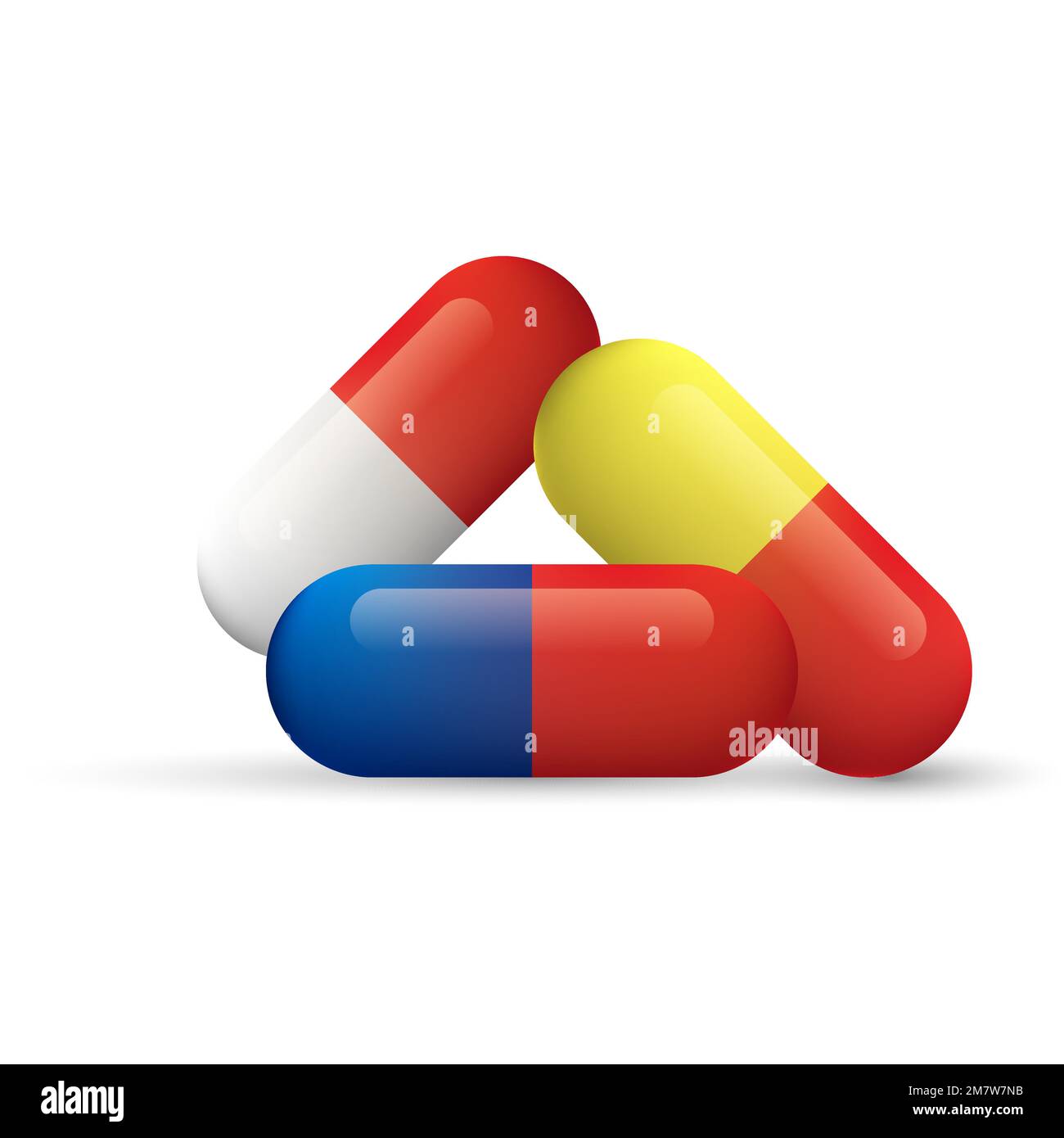Set of Pills capsules. isolated on background. Vector illustration. Eps ...