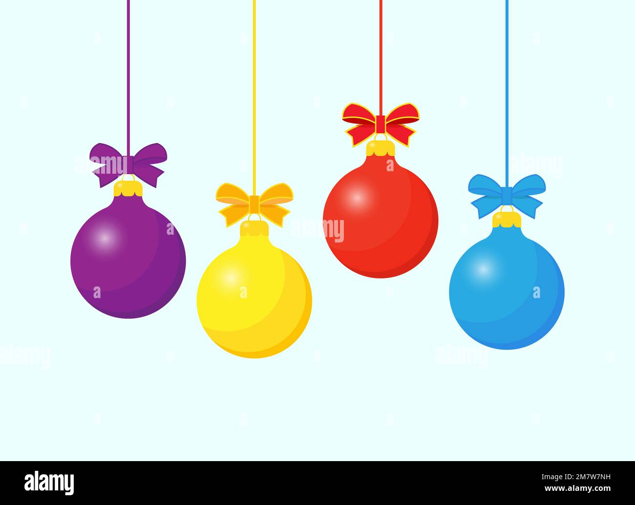 Christmas colorful balls icons. isolated on background. Vector ...