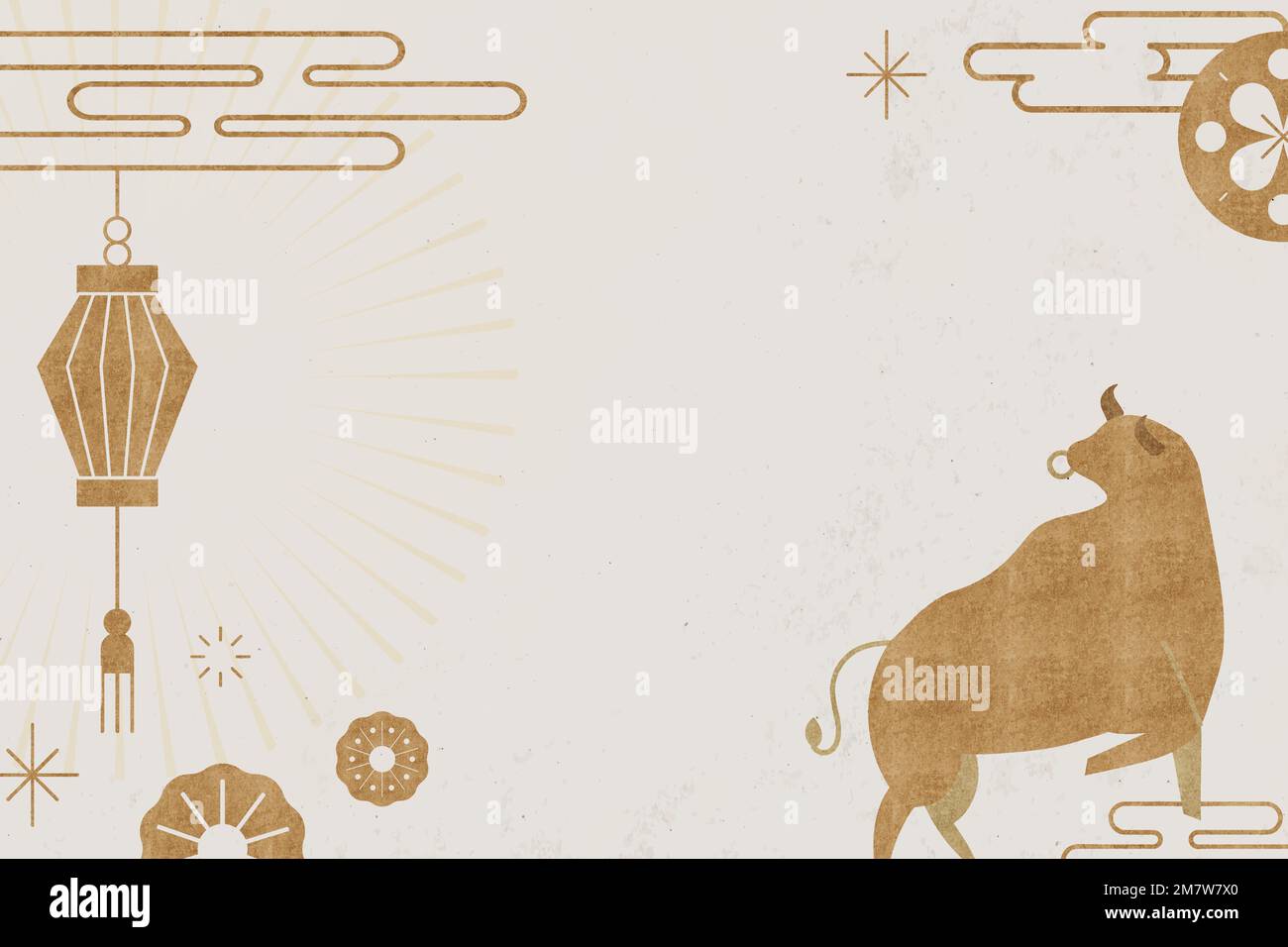 Chinese New Year border vector beige background Stock Vector Image ...