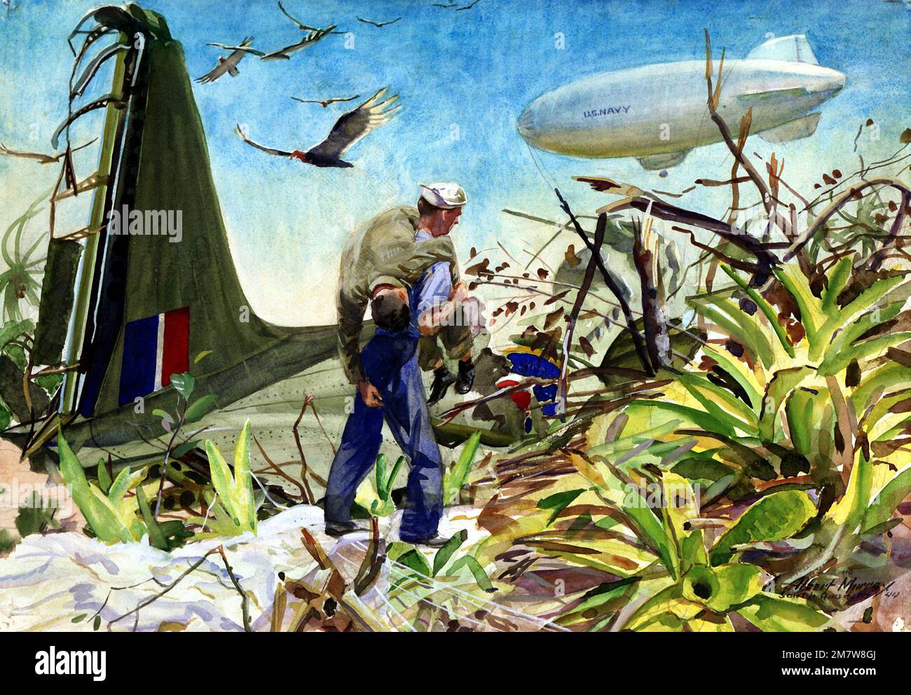 Artwork: "Blimp to the Rescue" Artist: Albert K. Murray Catalog Number ...