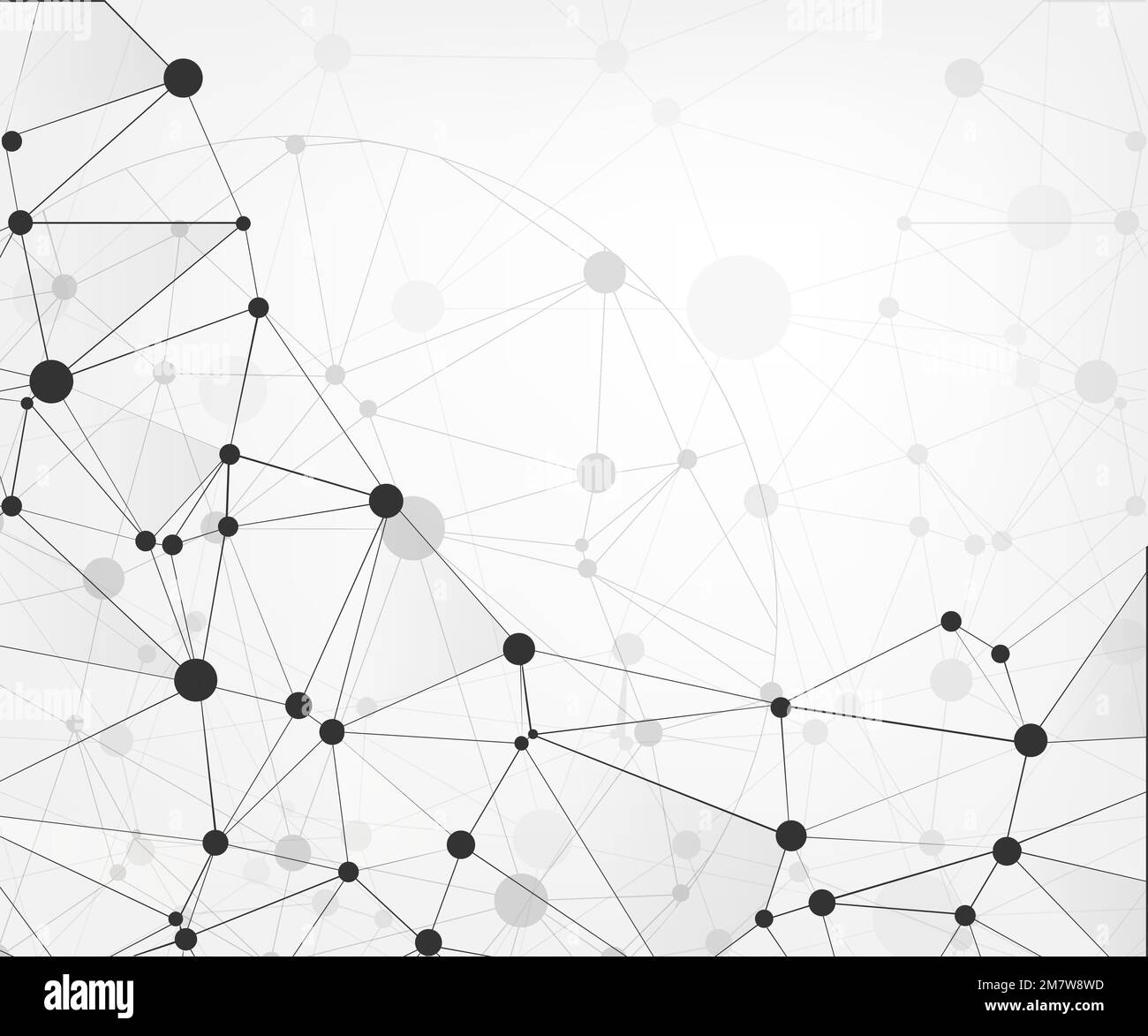 Global network connections with points and lines. Abstract technology background. Molecular ...