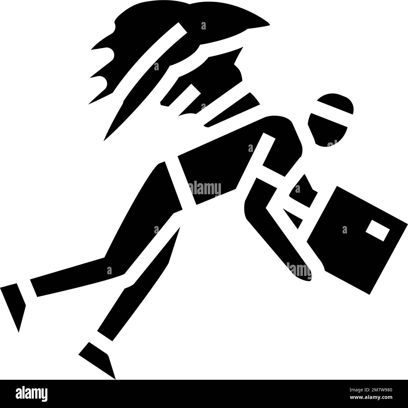 fly courier glyph icon vector illustration Stock Vector Image & Art - Alamy