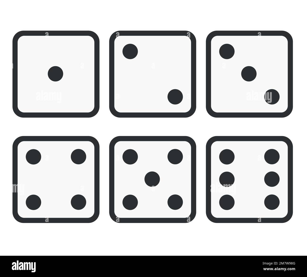 Six dice Black and White Stock Photos & Images - Alamy