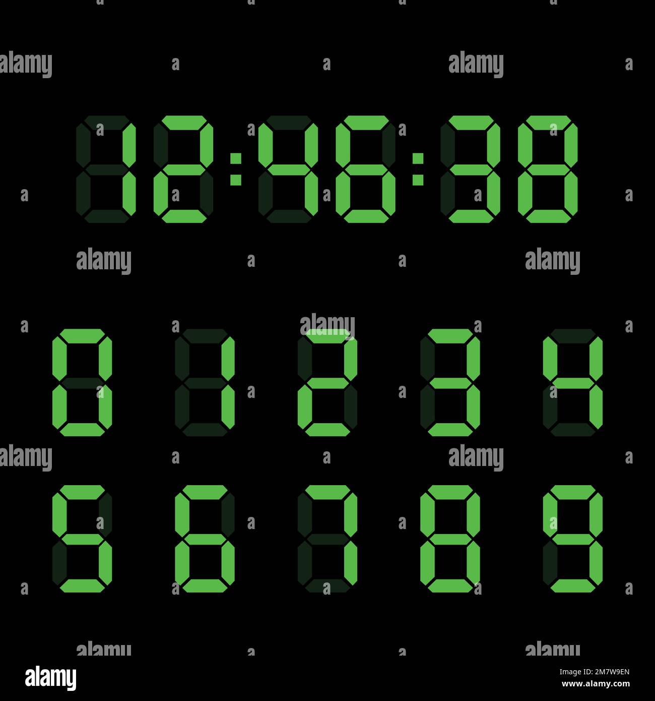 Old computer screen numbers Stock Vector Images - Alamy