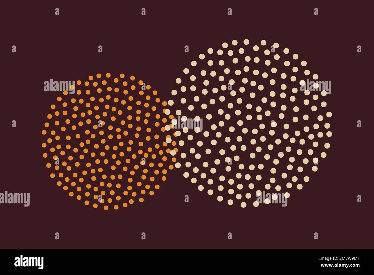 Dotted circle design vector in yellow tone Stock Vector Image & Art - Alamy