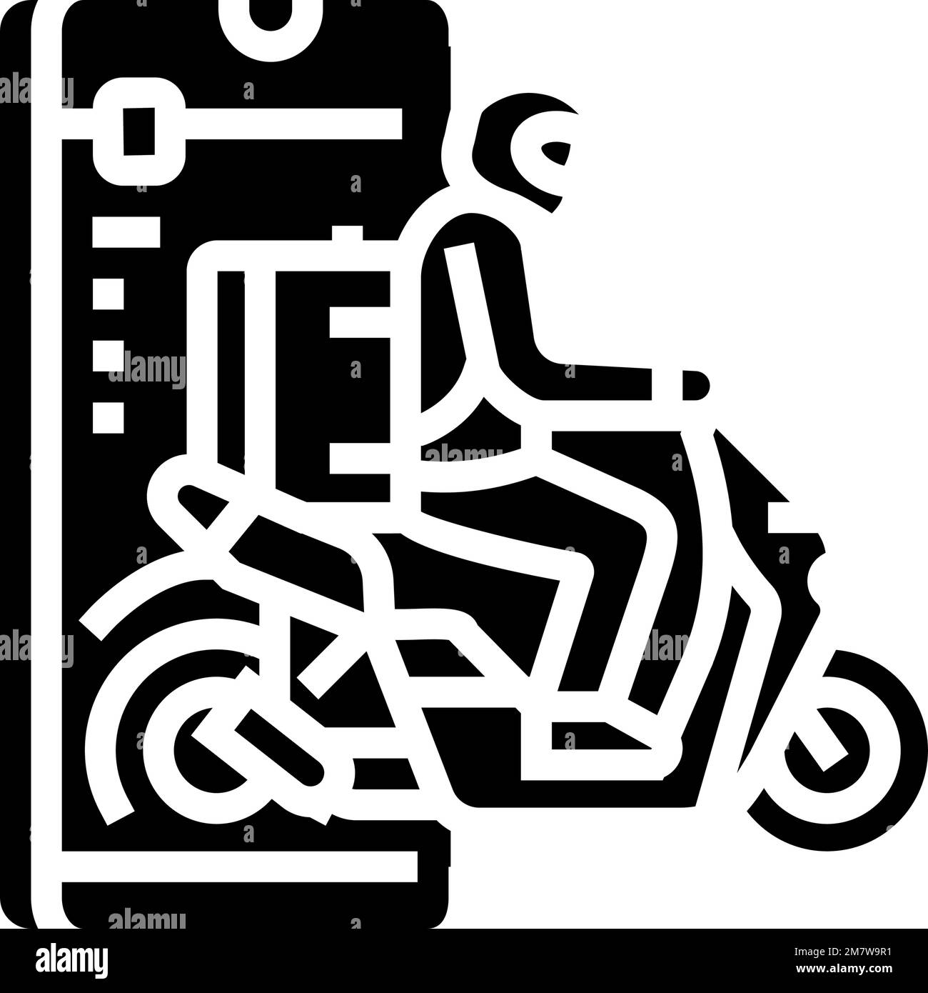 mobile app courier glyph icon vector illustration Stock Vector Image ...
