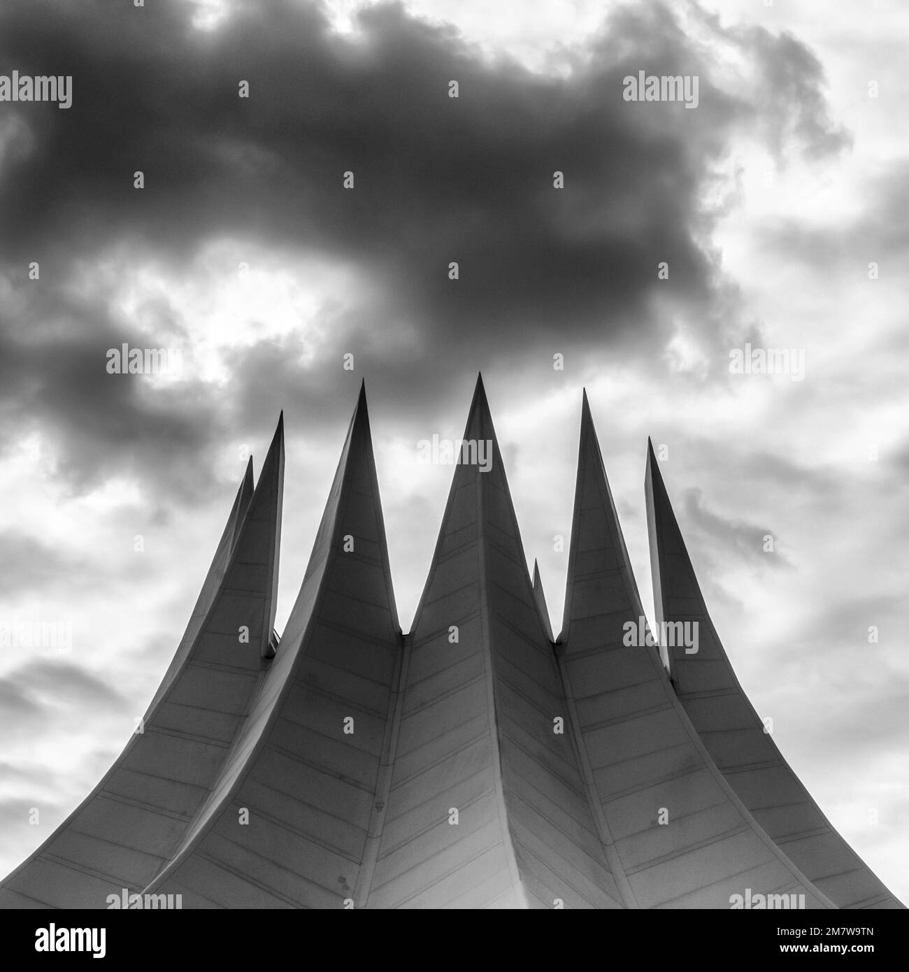 Top of the roof of Tempodrom building in city Berlin in Germany Stock ...