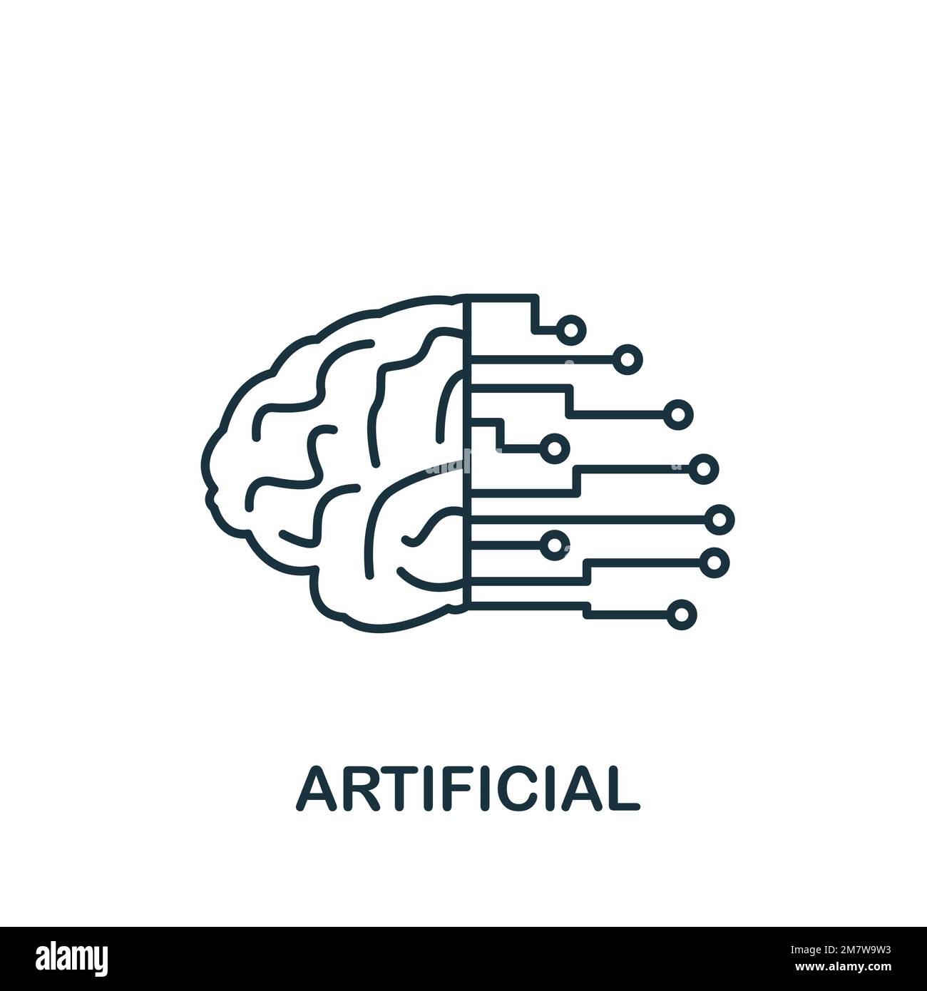Artificial icon. Monochrome simple Smart Technology icon for templates ...