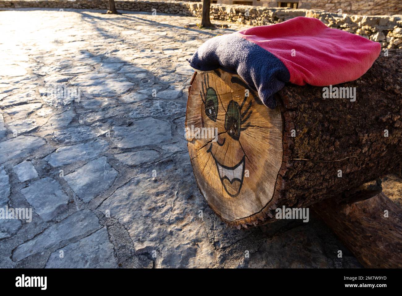 Tió de Nadal (hand painted log becoming a character in catalan ...