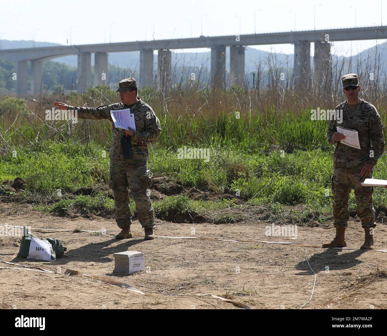 Maj. Wiley Grant (left), Brigade Fire Support Officer, 1st Armored ...
