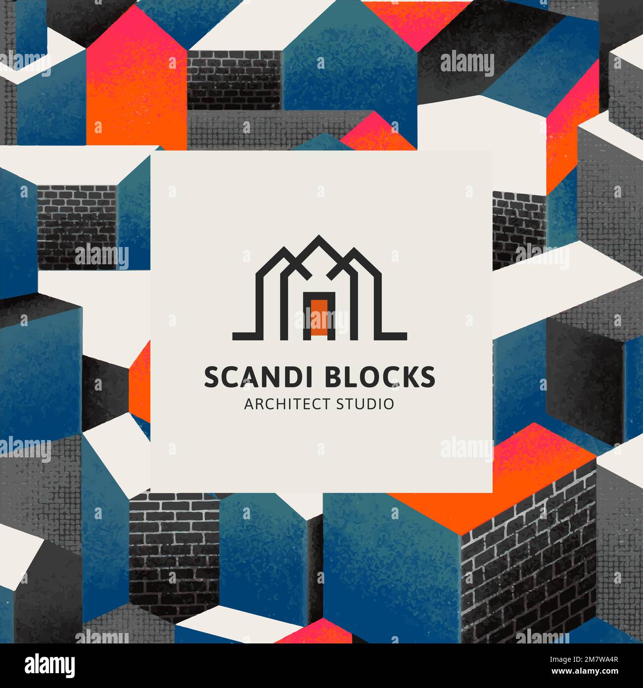 Bauhaus inspired pattern template vector for branding logo Stock Vector ...