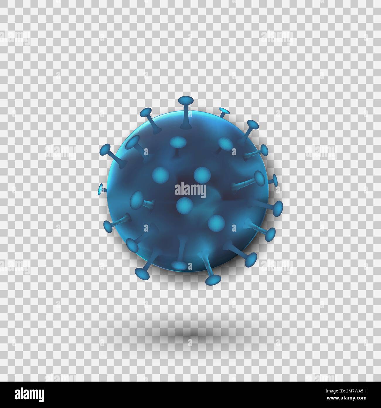 Bacteria virus cell isolated on transparent background. Vector ...
