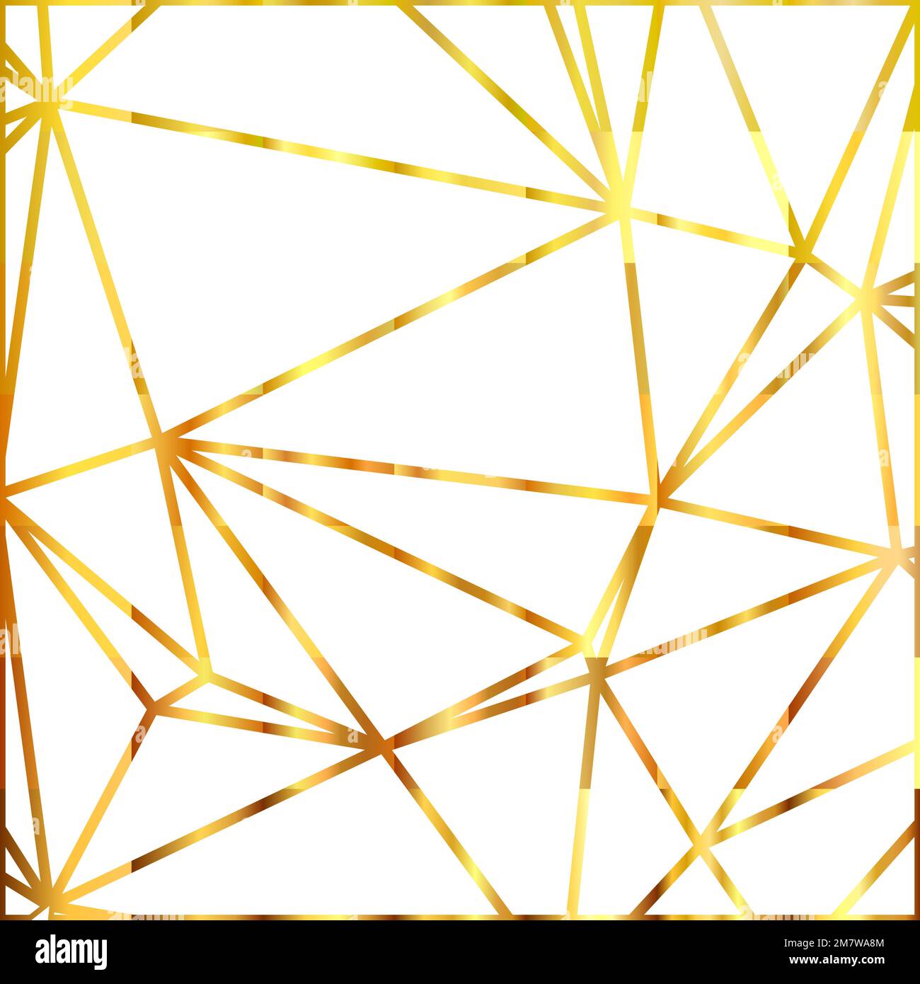 Geometric shapes. Abstract gold outline of polygon background. Gold ...