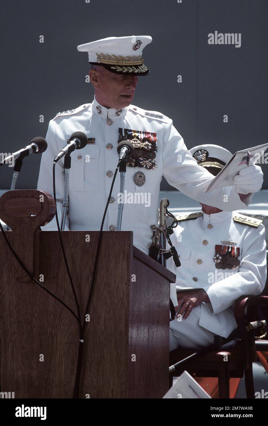 GEN Robert H. Barrow, commandant of the Marine Corps, speaks during the ...