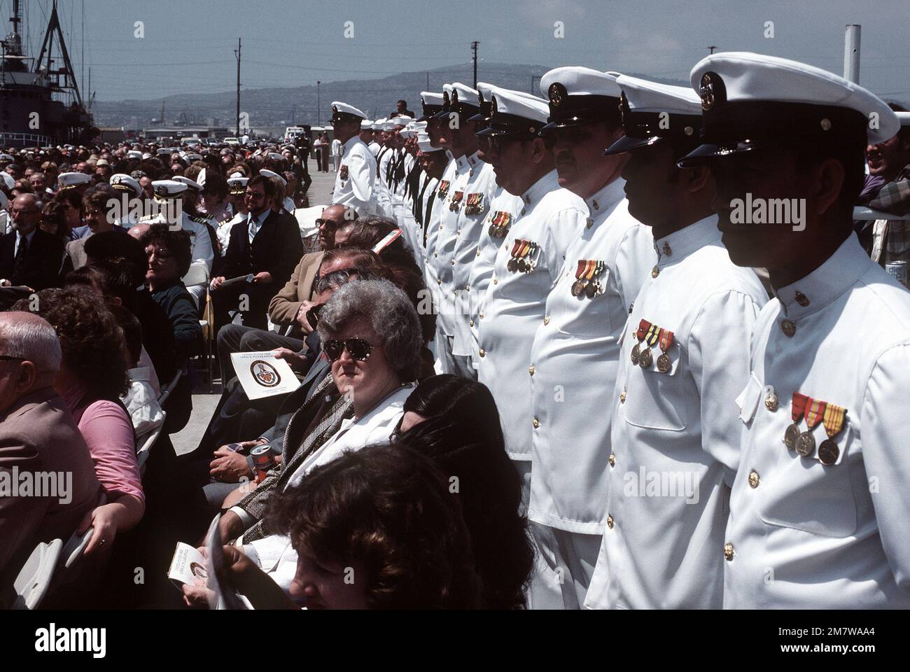 Crewmen of the guided missile frigate USS LEWIS B. PULLER (FFG-23 ...