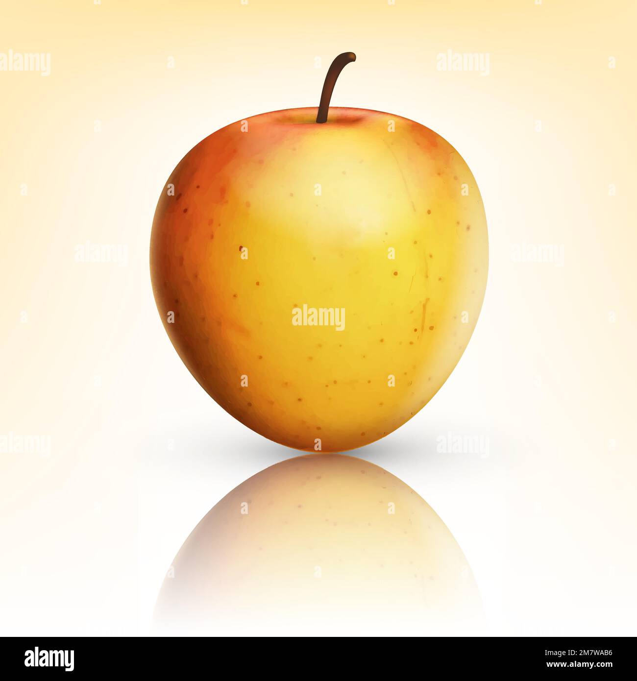 3D realistic apple isolated on white background. Vector illustration ...