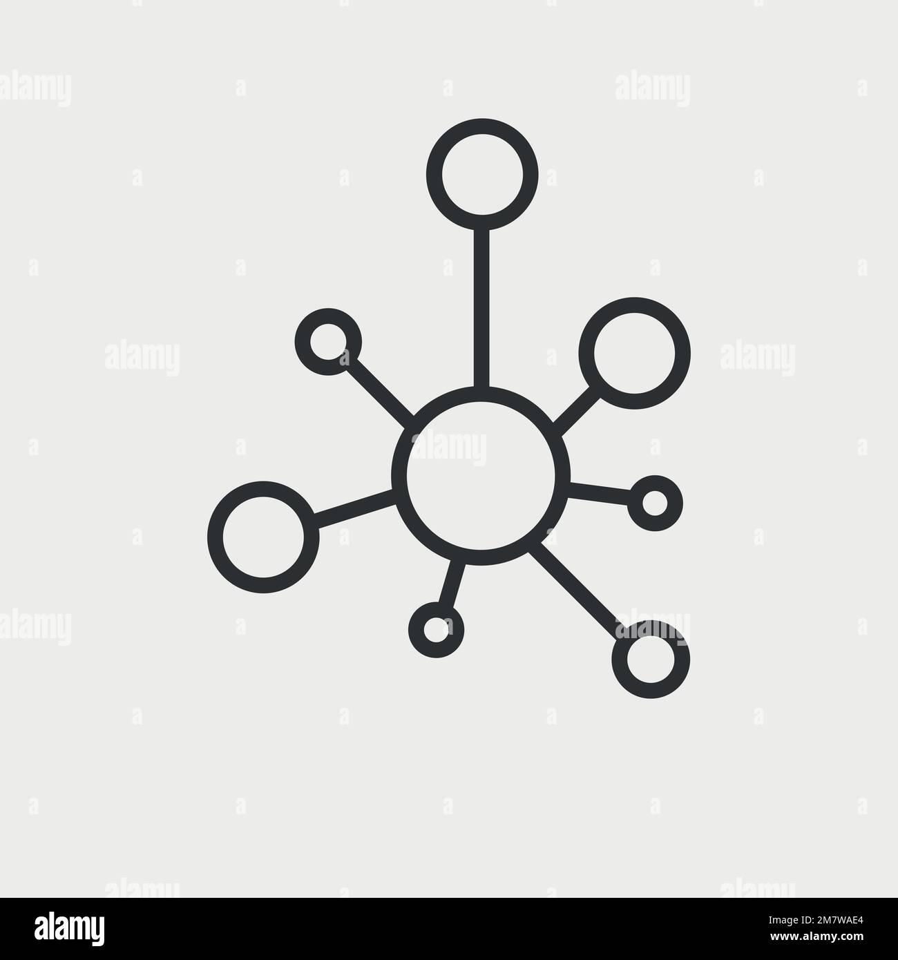 Connection Icon Hub Network Connection Isolated On Grey Background