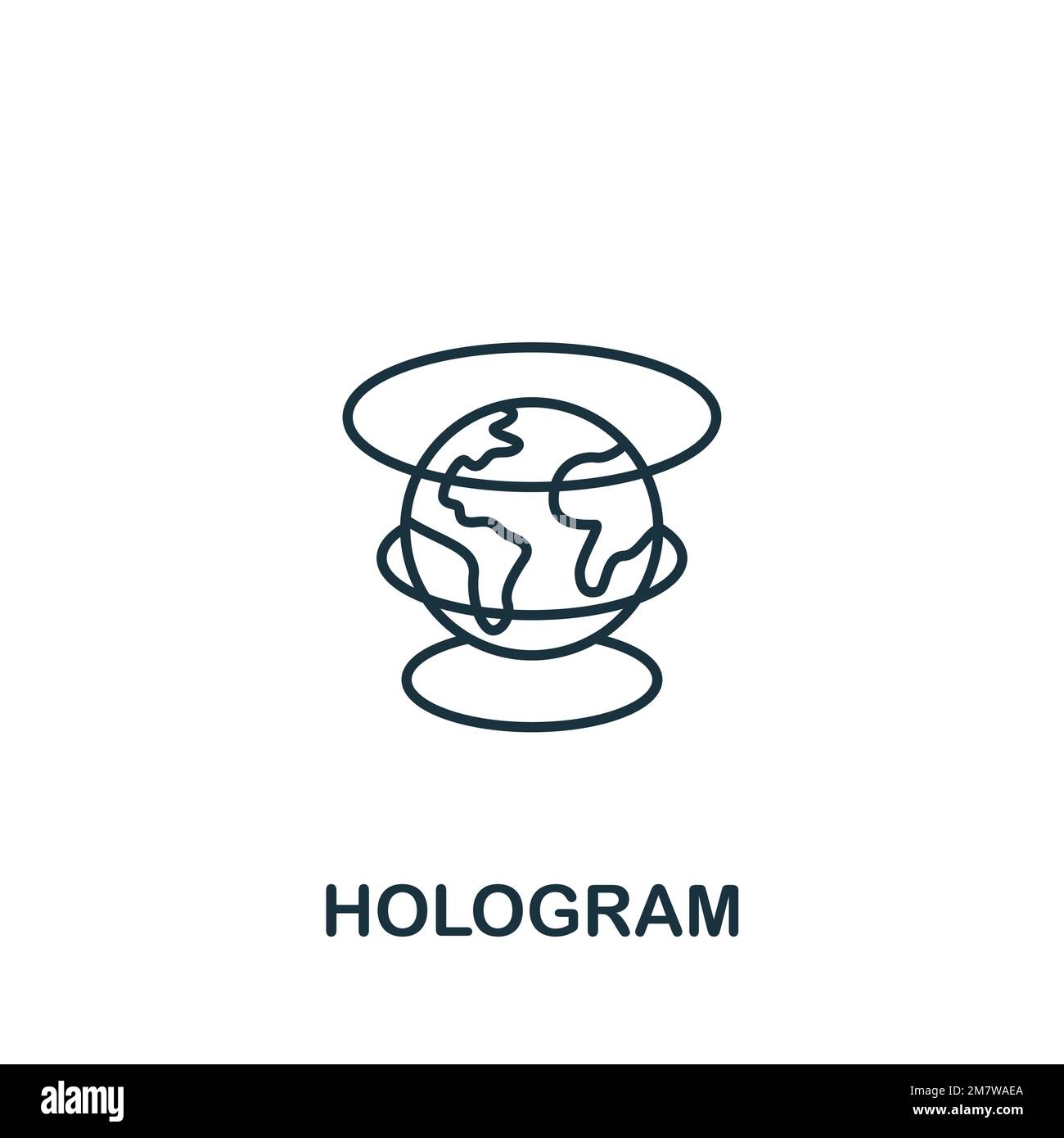 Hologram Icon Monochrome Simple Smart Technology Icon For Templates Web Design And