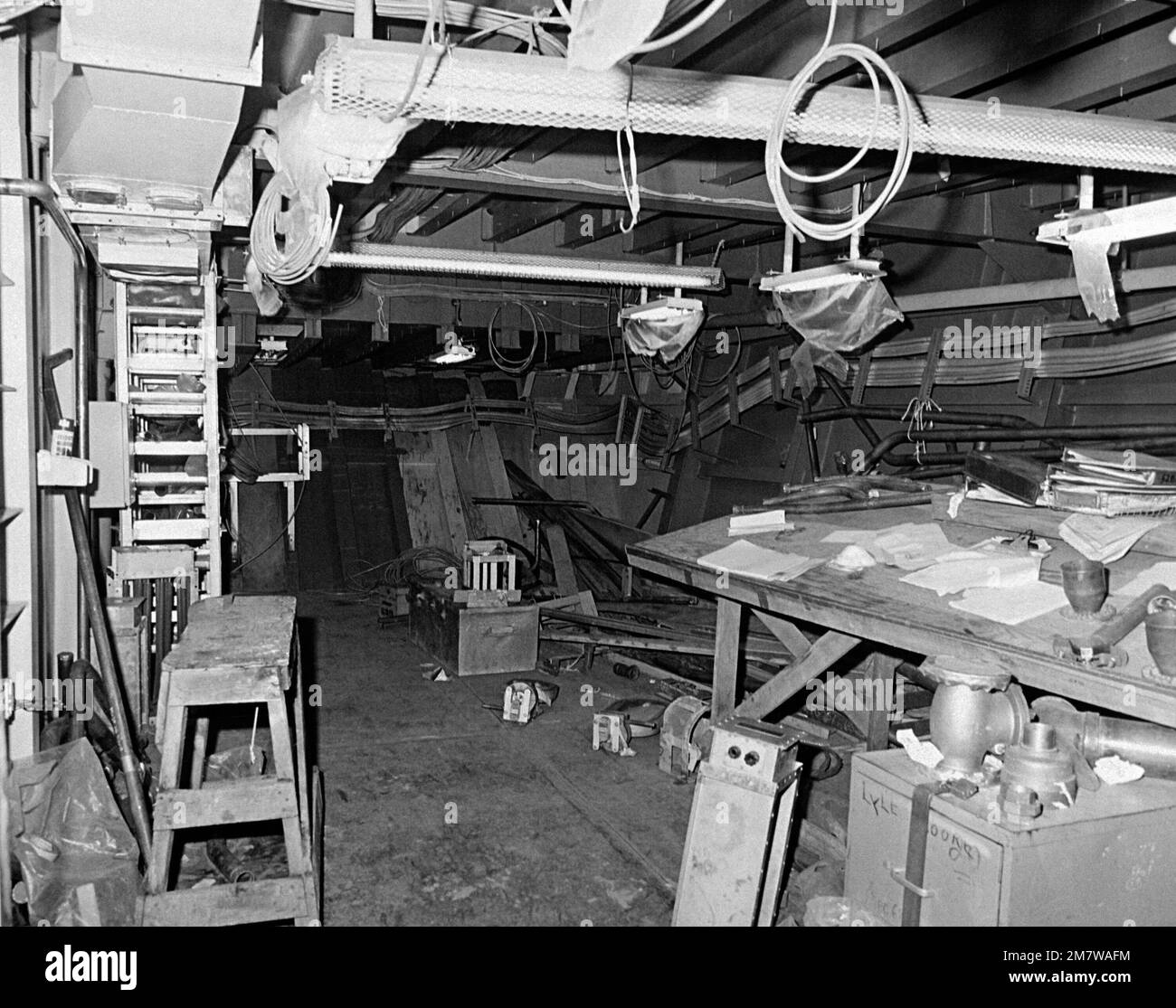 An interior view of the tactas/bathythermograph room on the guided ...