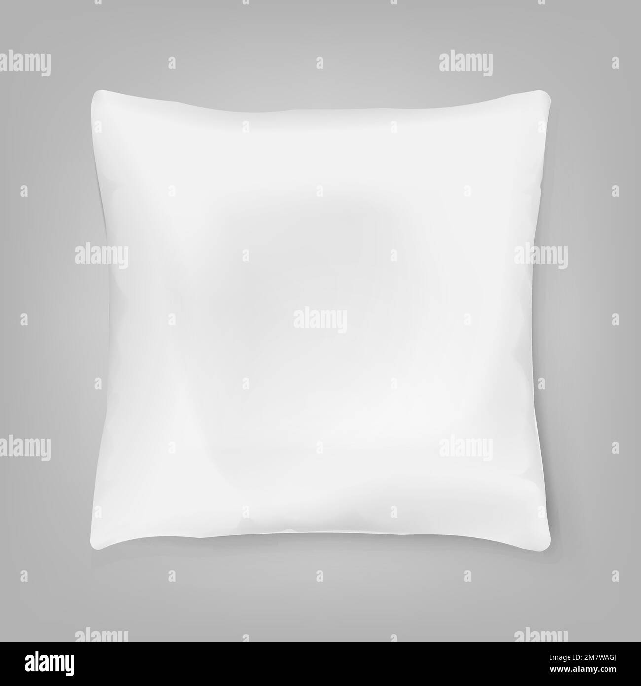 Blank white square pillow isolated on background. Vector illustration ...