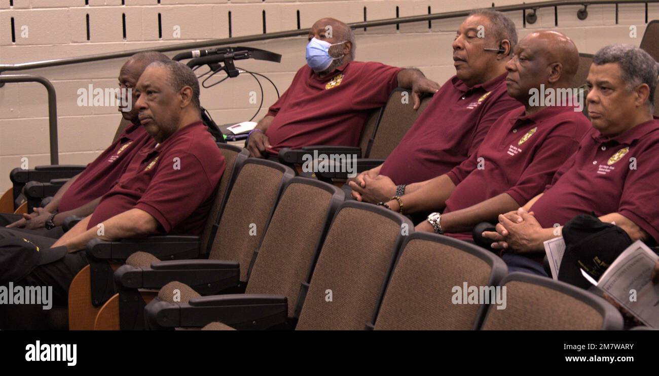 Members of the 8th Infantry Association watch as fellow association ...