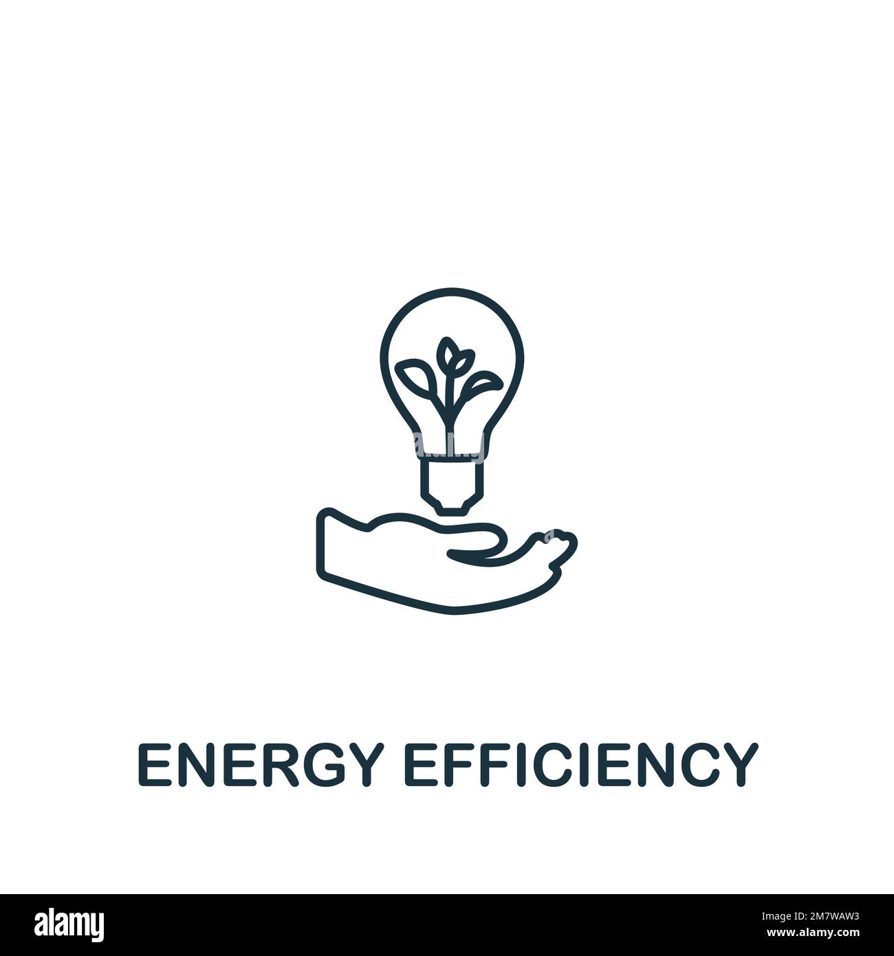 Energy Efficiency icon. Monochrome simple Smart Technology icon for ...
