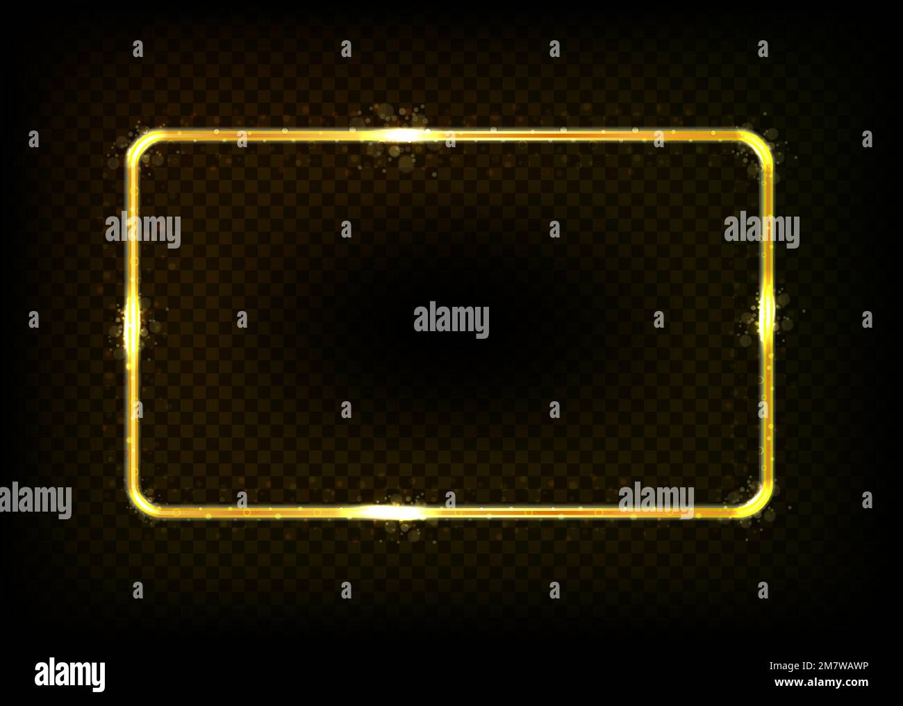 Square frame with lights effects isolated on transparent background ...