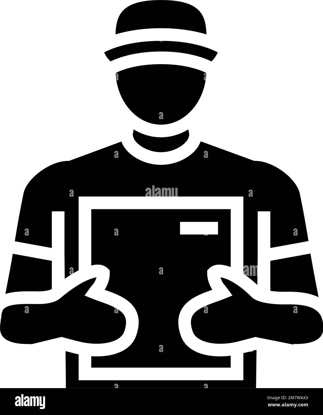 delivery courier glyph icon vector illustration Stock Vector Image ...