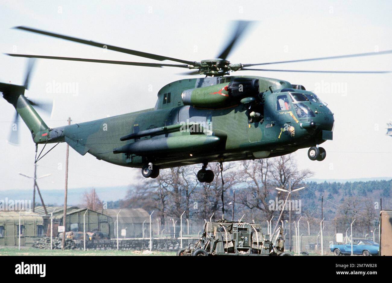 A right side view of a CH-53C Super Jolly helicopter from the 601st ...