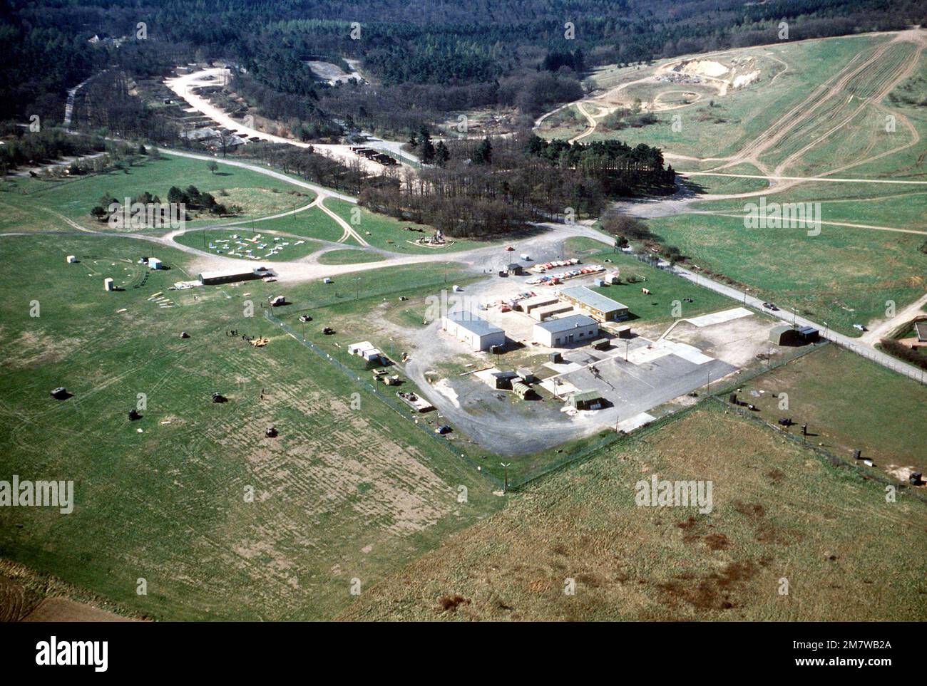 An aerial view of the 622nd Tactical Control Flight's compound. The ...