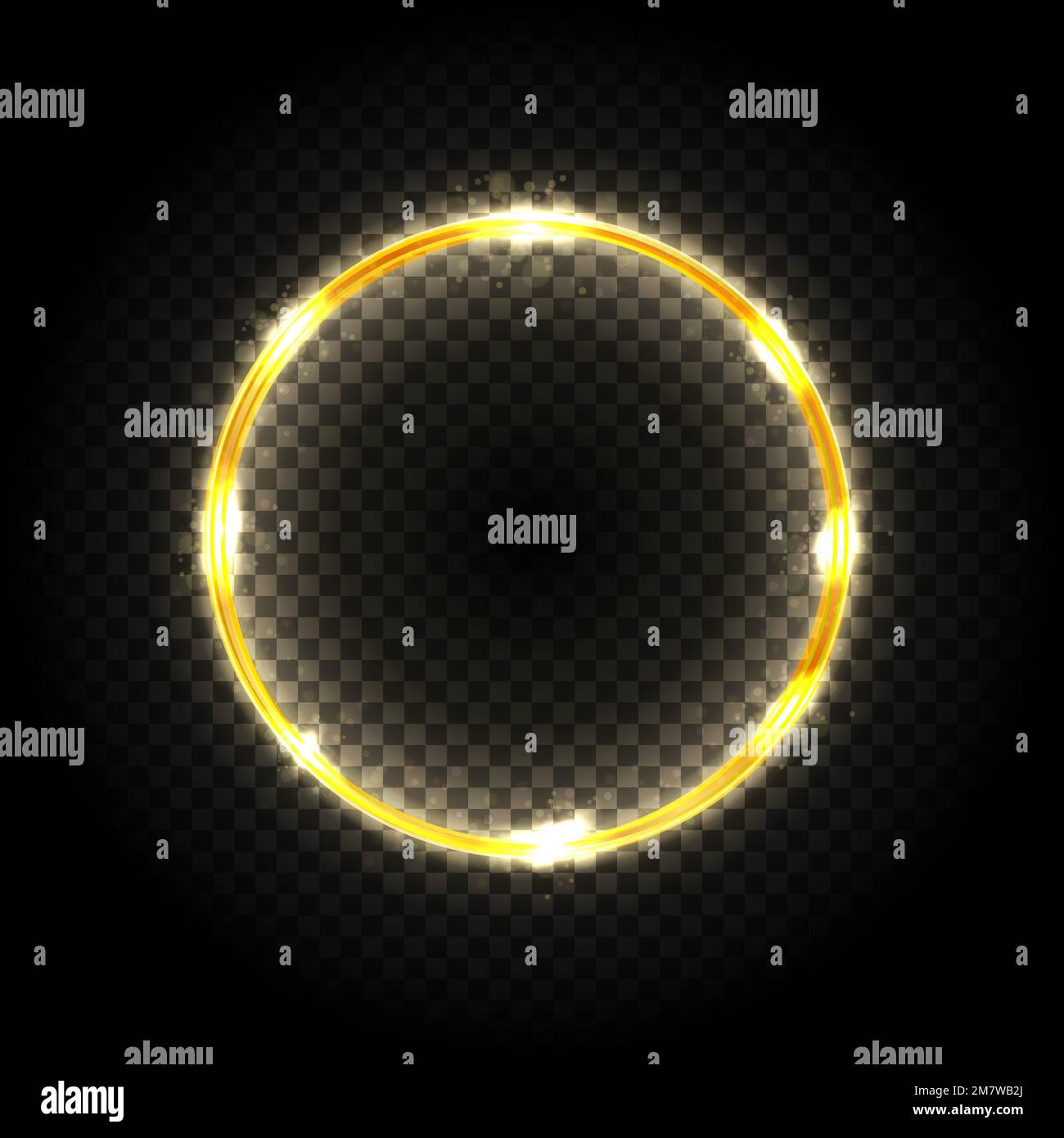 Round frame with lights effects isolated on transparent background ...