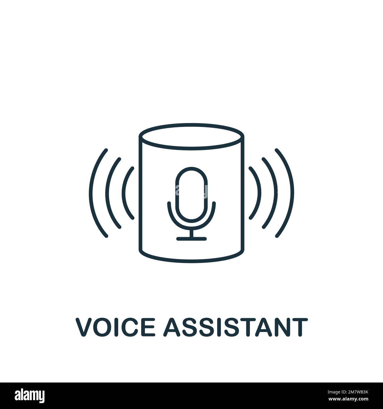 Voice Assistant icon. Monochrome simple Smart Technology icon for ...
